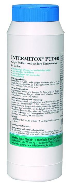 Intermitox-Puder zur Milbenbekämpfung online bestellen bei siepmann.net